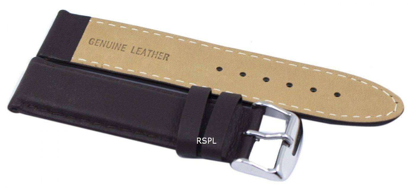 Dark Brown Ratio Brand Leather Watch Strap 22mm - ratiostraps.com