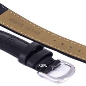 Black Ratio Brand Leather Watch Strap 18mm - ratiostraps.com